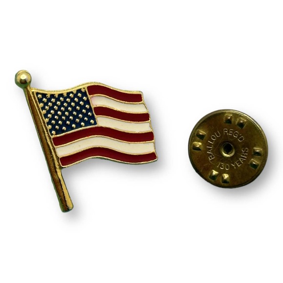 Vintage | Jewelry | Vintage Ballou Regd 3 Years American Flag Enamel ...